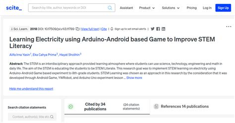 Learning Electricity Using Arduino Android Based Game To Improve Stem