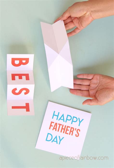 Easy Diy Pop Up Happy Fathers Day Card A Piece Of Rainbow