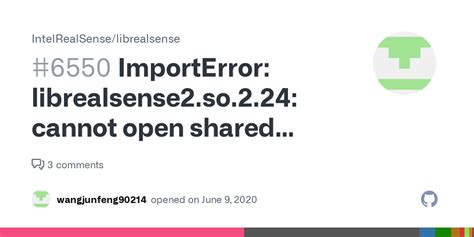 importerror librealsense2 so 2 24 cannot open shared object file no