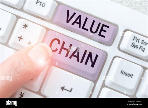 Text Showing Inspiration Value Chain Business Showcase Business Manufacturing Process Industry