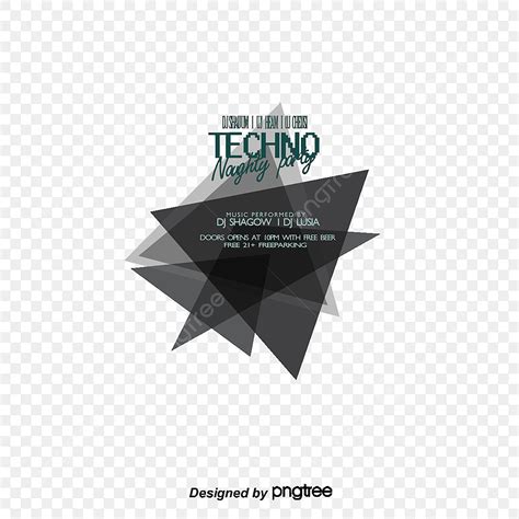 Invite Stacked Triangle Poster New Year Party Club Party Bar Party