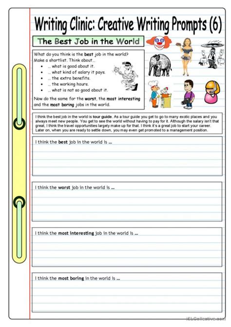 esl writing practice worksheet printable pdf template