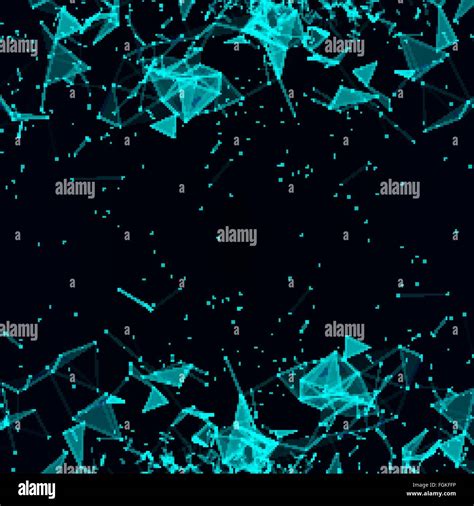 Abstract Digital Background With Cybernetic Particles Science Theme With Sci Fi Space Fractal
