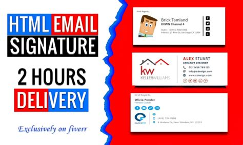 do professional clickable html email signature within 2hrs by mahsin94