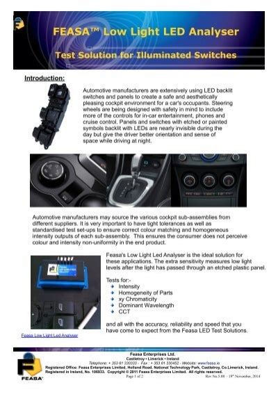 Feasa Low Light Led Analyser