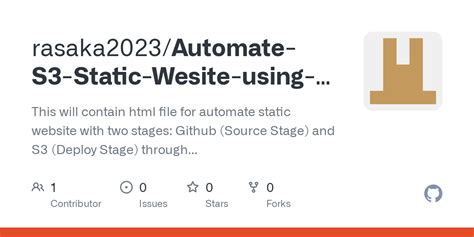 Github Rasaka2023automate S3 Static Wesite Using Cicd Pipeline This