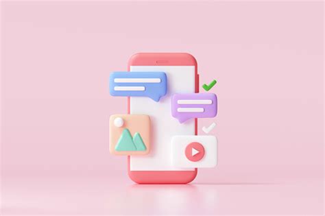 3d 소셜 미디어 플랫폼 온라인 소셜 커뮤니케이션 애플리케이션 개념 이모티콘 웹 페이지 검색 아이콘 채팅 및 스마트폰 배경 차트 3d 일러스트레이션 고객 참여에 대한 스톡