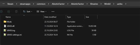 ue4ss for abiotic factor at abiotic factor nexus mods and community