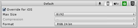 unity manual texture compression formats for platform specific overrides