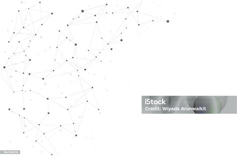 Abstract Connecting Dots And Lines Connection Science And Technology