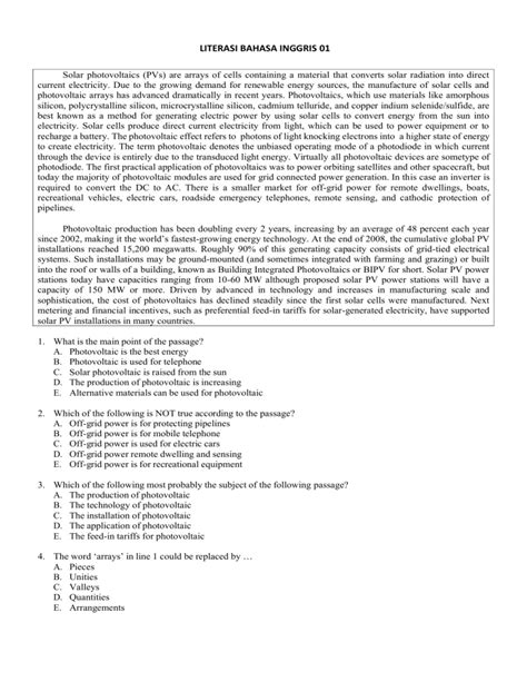 Solar Photovoltaics Sunspots Test