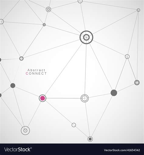 Abstract Molecular Connection Technology Vector Image