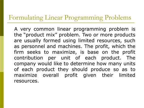 Ppt Linear Programming Graphical Methods Powerpoint Presentation