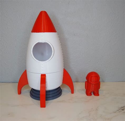Rocket Ship With Astronaut Toy Rocket 3d Printed Etsy Toy
