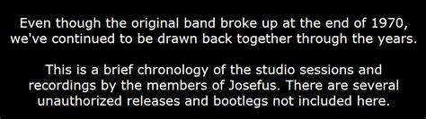 Josefus Discography 1969 2003