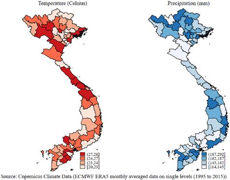 Spatial Variation Of Temperature And Precipitation Average By Province Download Scientific