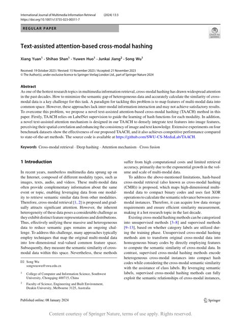Text Assisted Attention Based Cross Modal Hashing
