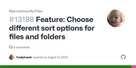 Feature Choose Different Sort Options For Files And Folders · Issue 13188 · Files Community