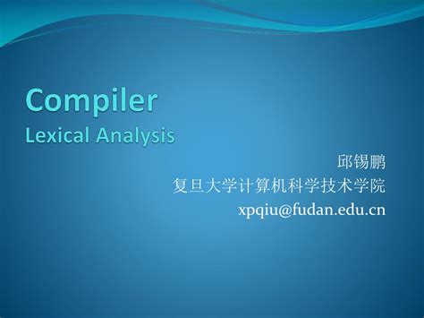 PPT Compiler Lexical Analysis PowerPoint Presentation Free Download ID 2433366