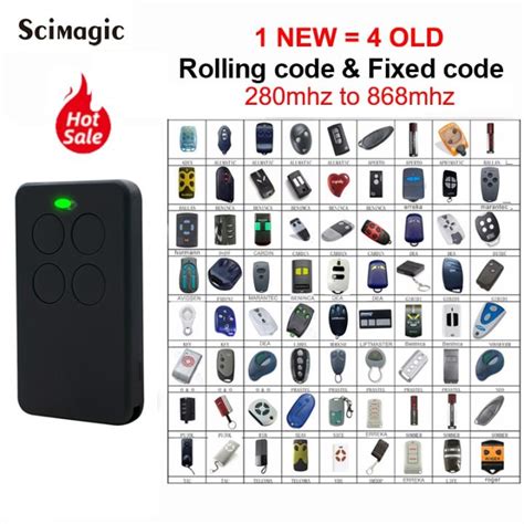 garage door remote control duplicator 287mhz 868mhz multi frequency