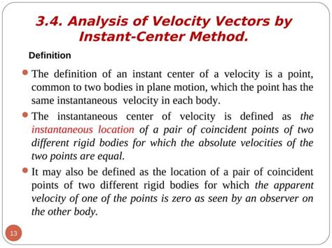 Chapter 3 Velocity Analysis Ic Graphical And Relative Velocity Method