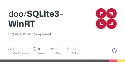 Github Doo Sqlite Winrt Sqlite Winrt Component