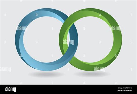 Two Intertwined Rings Vector Illustration Stock Vector Image And Art Alamy