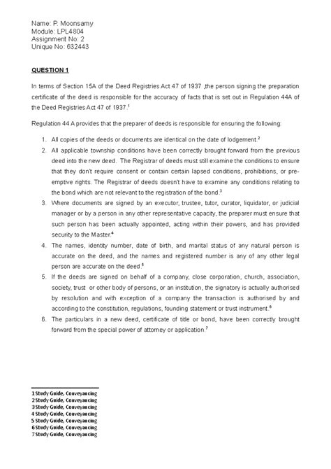 ASSIGNMENT ANSWERS LPL Unisa Studocu