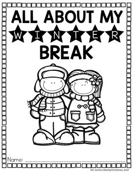 All About My Winter Break A Booklet Missing Tooth Grins