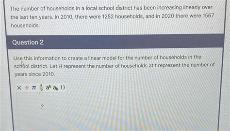Solved Use This Information To Create A Linear Model For The Chegg Com
