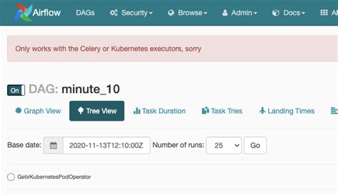 KubernetesExecutor Single Task Run Error Only Works With The Celery Or Kubernetes Executors