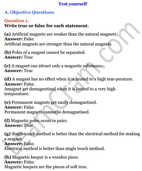 Selina Concise Physics Class 6 Icse Solutions Chapter 6 Magnetism