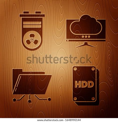set hard disk drive hdd video stock vector royalty free 1648990144