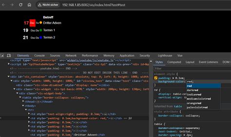 css tabelle formatieren