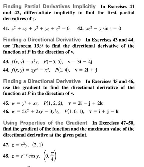 Solved Finding Partial Derivatives Implicitly In Exercises