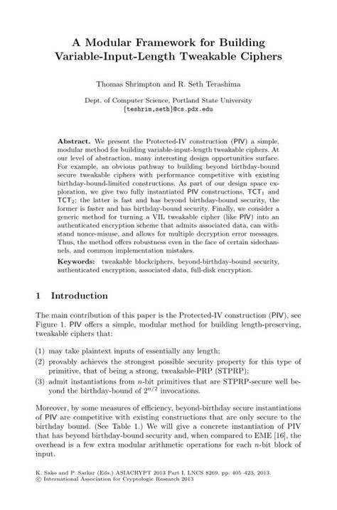 Pdf Lncs 8269 A Modular Framework For Building Variable · A