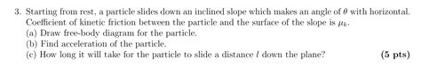 Solved Starting From Rest A Particle Slides Down An Chegg