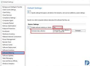 SCCM Software Metering Report Is Empty