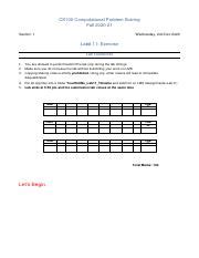Exercise S Pdf Cs Computational Problem Solving Fall Section Wednesday