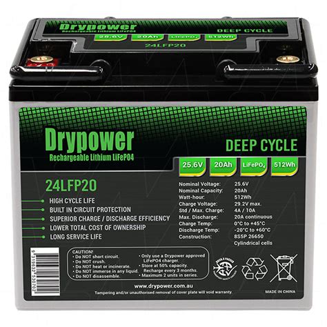 24lfp20 Drypower 24v 20ah Rechargeable Lithium Lifepo4 Battery Drypower