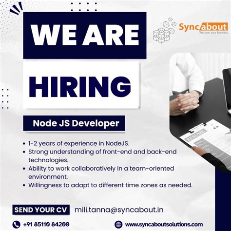 Great Opportunity We Are Hiring Syncabout Business Solutions