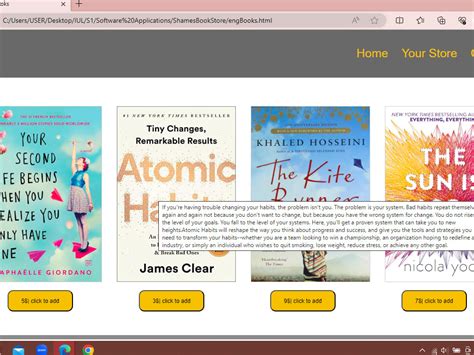 A Bookstore Design Curated With Html And Css For The Best User