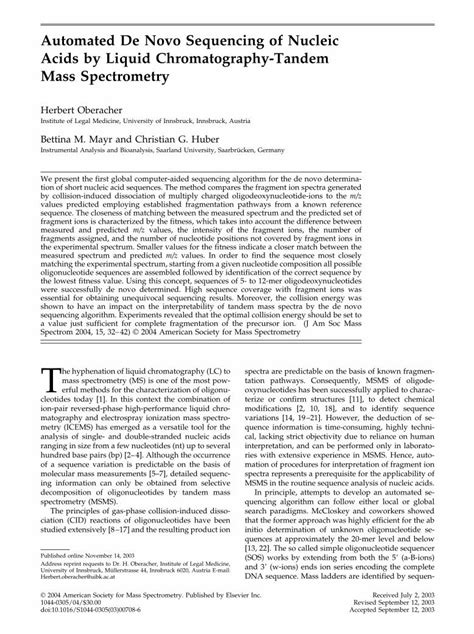 Pdf Automated De Novo Sequencing Of Nucleic Acids By Liquid