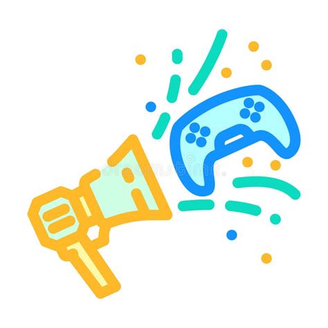Marketing Game Development Color Icon Vector Illustration Stock Vector