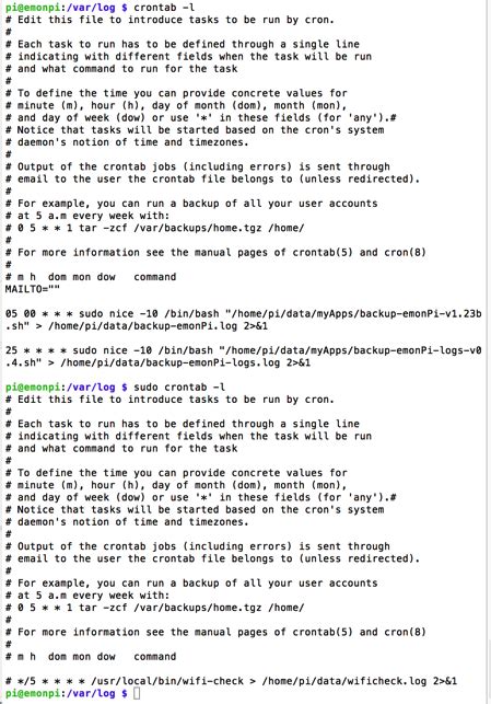 extra service runner commands in crontab part ii emonpi