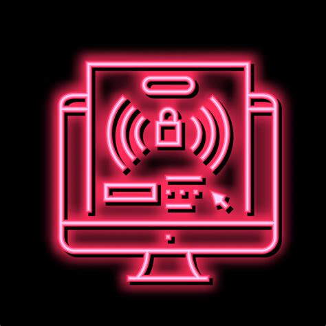 Computer Password Hacking Neon Glow Icon Illustration 20597657 Vector