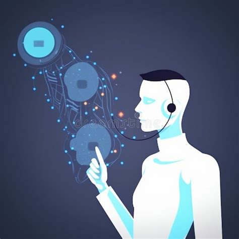 Artificial Intelligence Concept Cyborg Robot Futuristic Ai Technology Future Science Generative