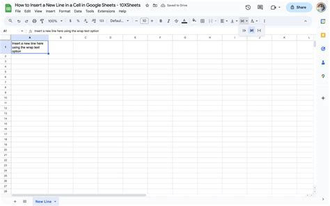 How To Insert A New Line In A Cell In Google Sheets 5 Easy Ways 10XSheets