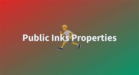 Public Inks Properties A Hugging Face Space By Sandl