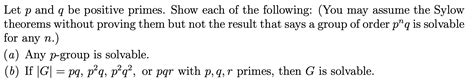 Solved n Let р and q be positive primes Show each of the Chegg